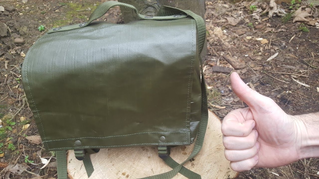 Military surplus Czech army bread bag haversack review - YouTube