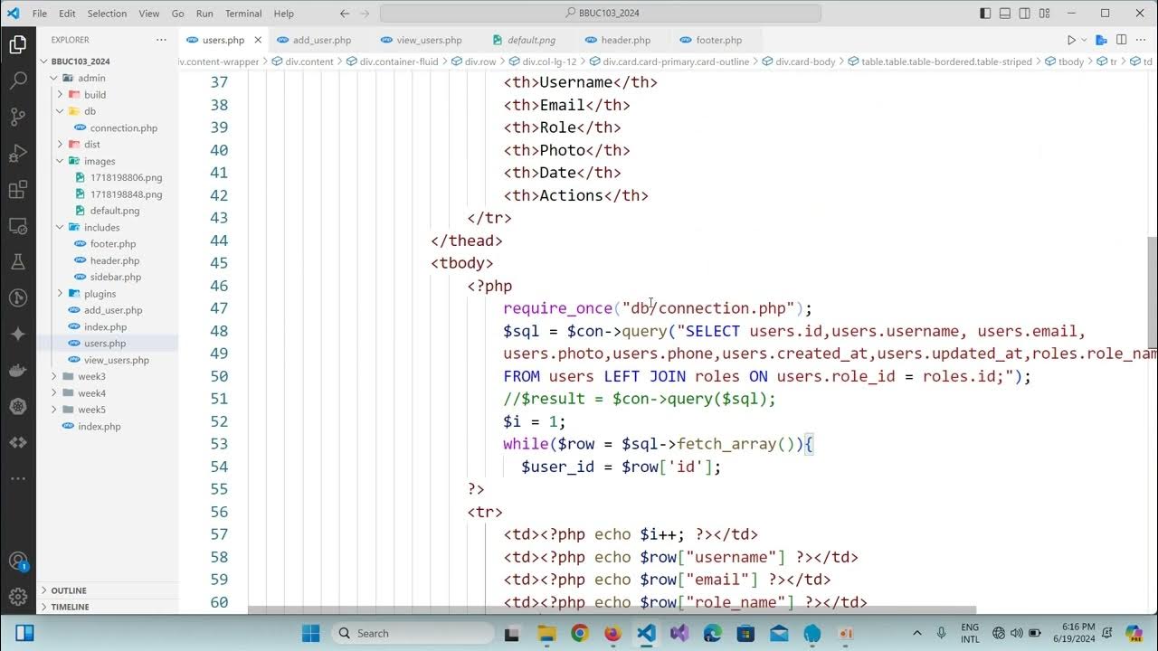 RoomC103 | Web Application Development | User view by id and edit form - YouTube