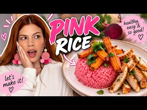 💗 Intenté hacer ARROZ ROSADO naturalmente… y esto pasó PINK RICE??