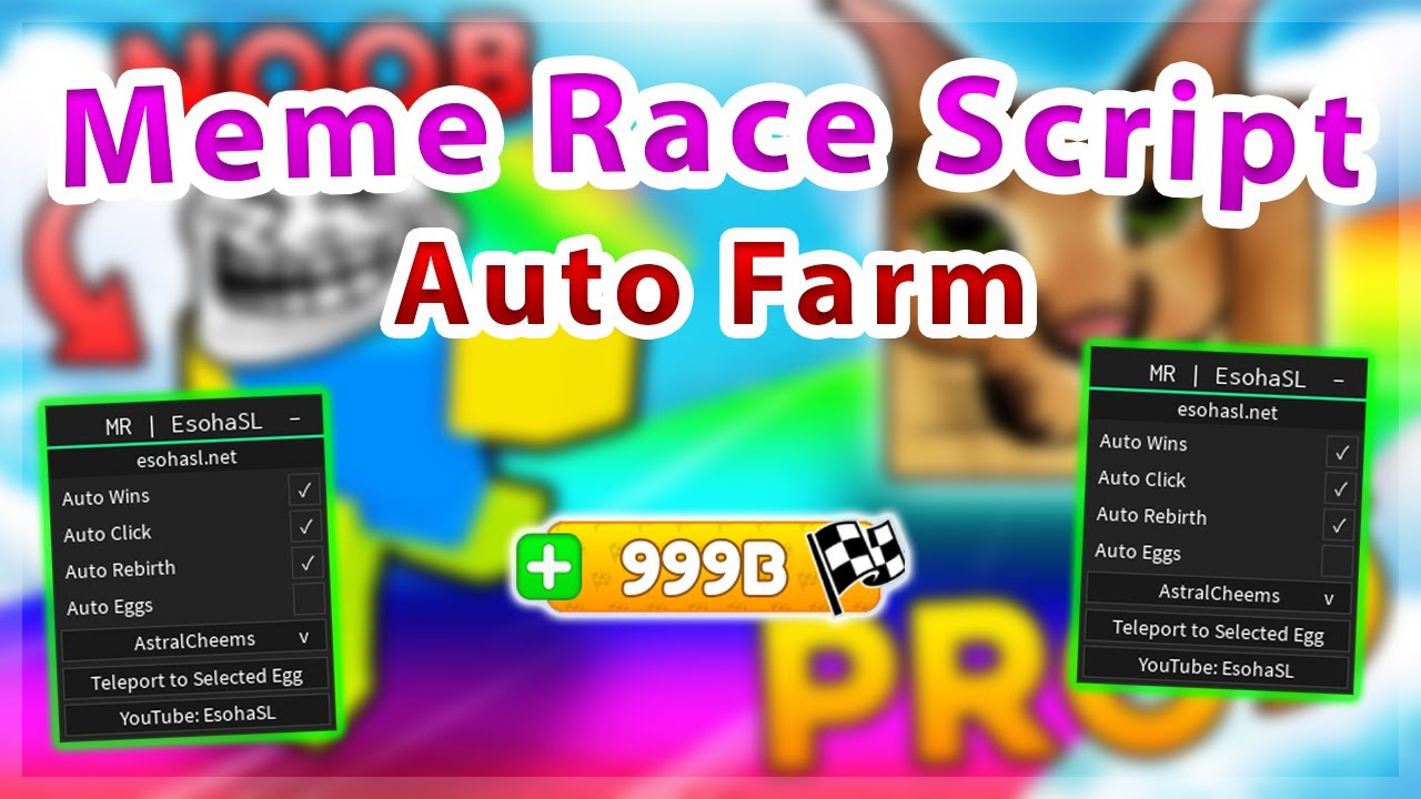 Meme Race | Auto Wins / Click / Rebirth Script - YouTube