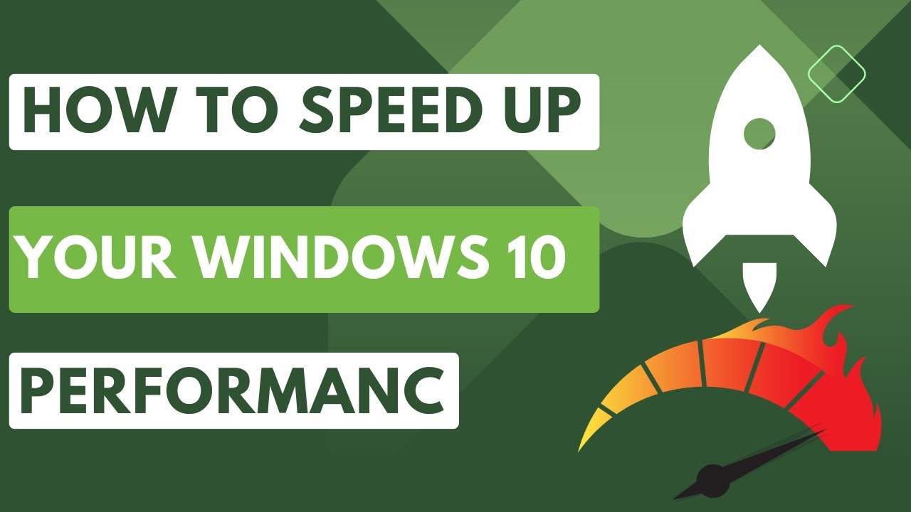 How to Speed Up Windows 10 I How to faster windows 10 - YouTube