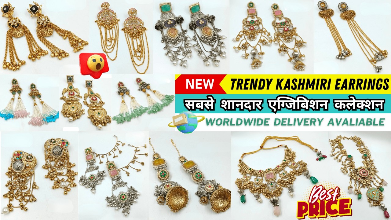 Kashmiri Earrings (New Trend) | Exhibition's Best Jumka Collection | No ...
