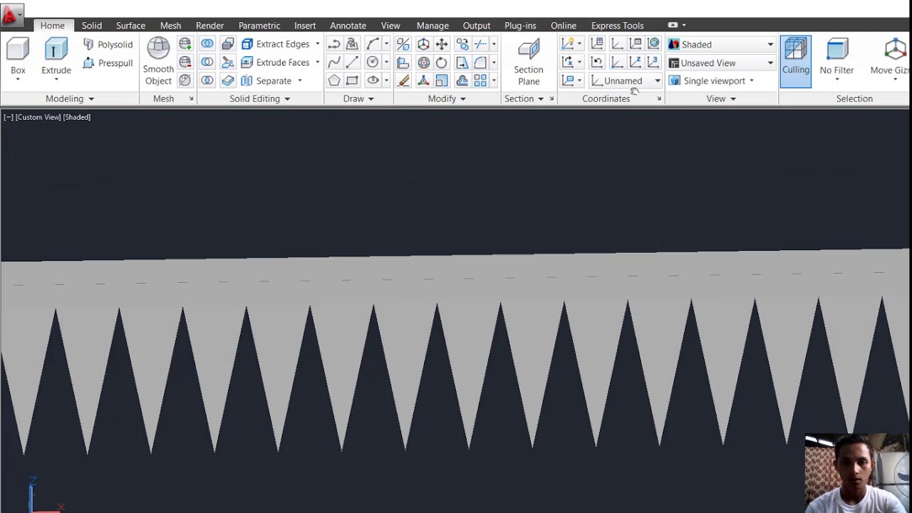 Creating 3D Saw Using Autocad - YouTube
