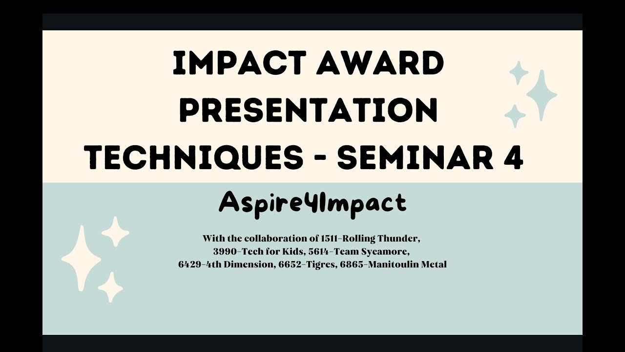 Impact Seminar 4: Impact Presentation Techniques - YouTube