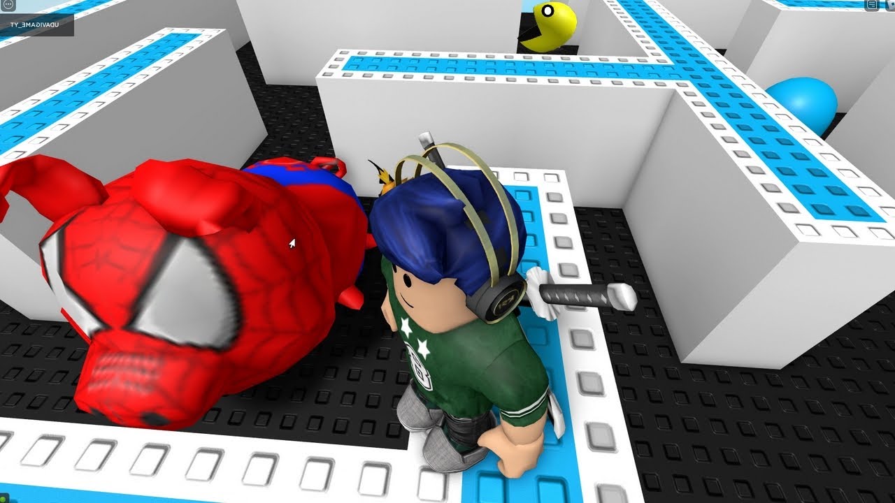 ROBLOX, PORCO ARANHA NO PAC MAN ROBLOX, spider pig 2 pac man maze ...
