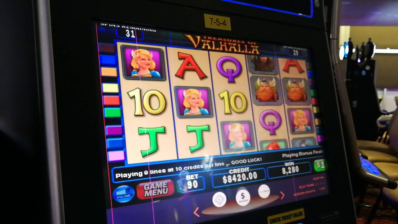 High Limit $90 Valhalla slot machine max bet bonus round - YouTube