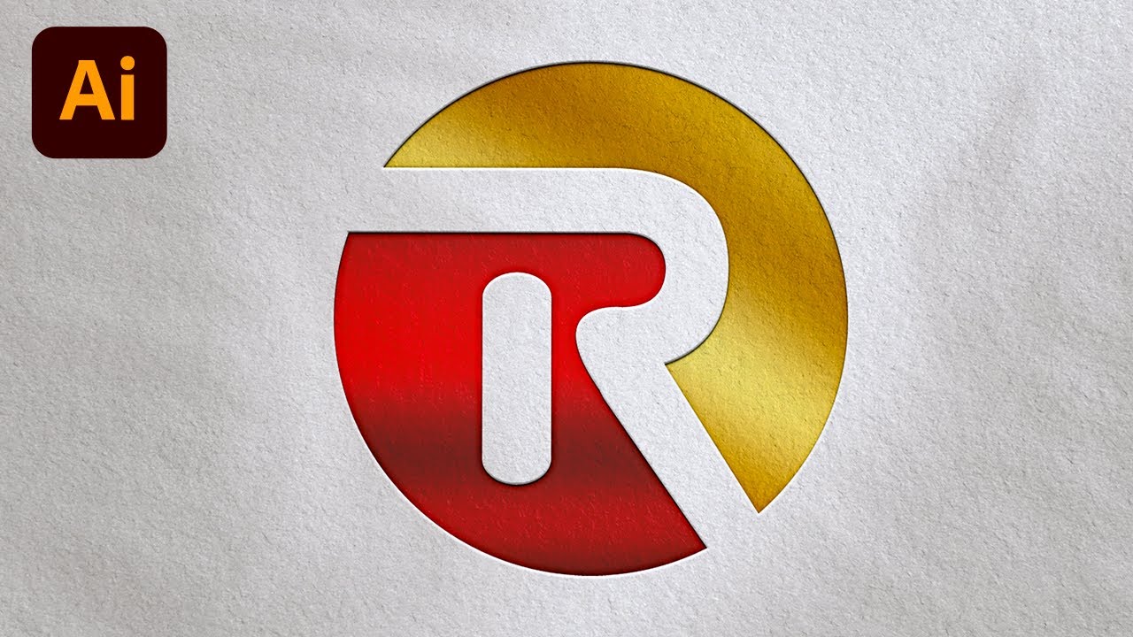How to make R letter logo in adobe illustrator - Alphabet letter logo ...
