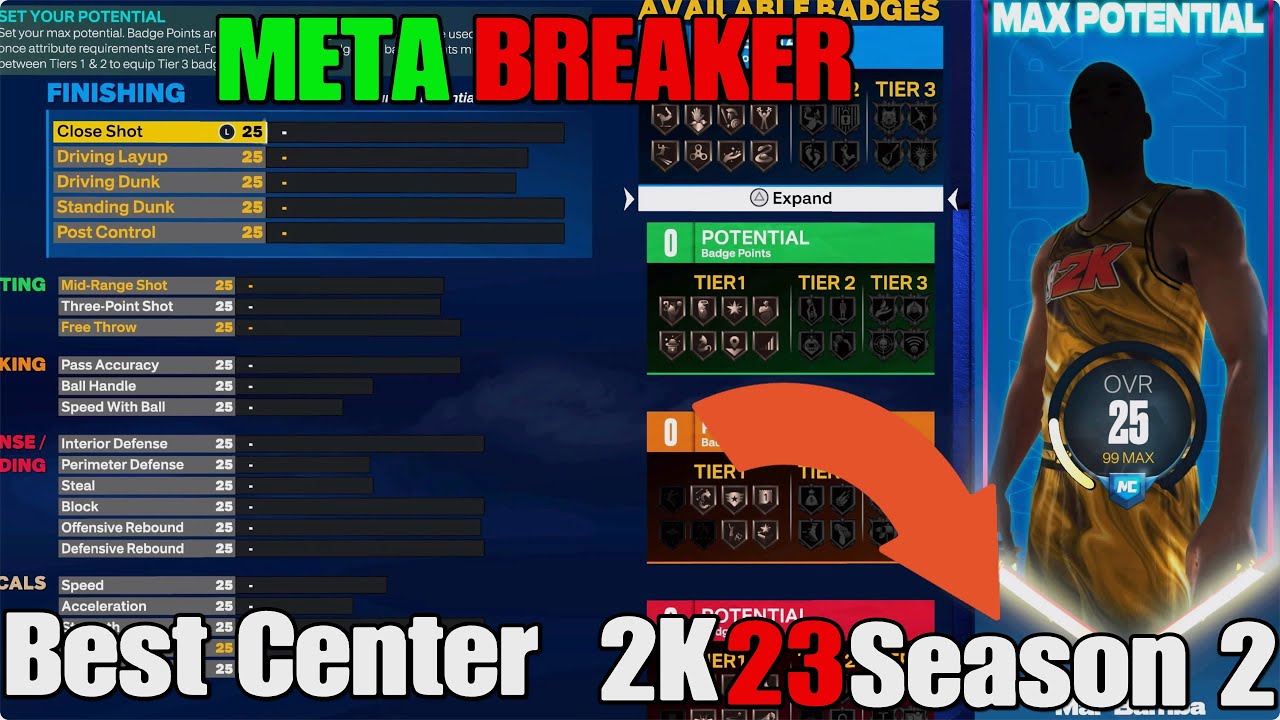 BEST Center build in 2K23 Season 2 (NEW META) - YouTube