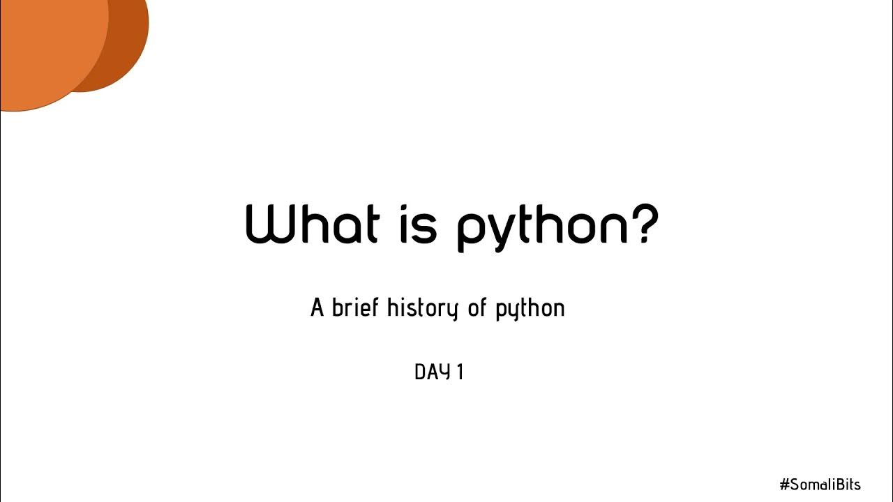 Waa maxay python | History | DAY 1 - YouTube
