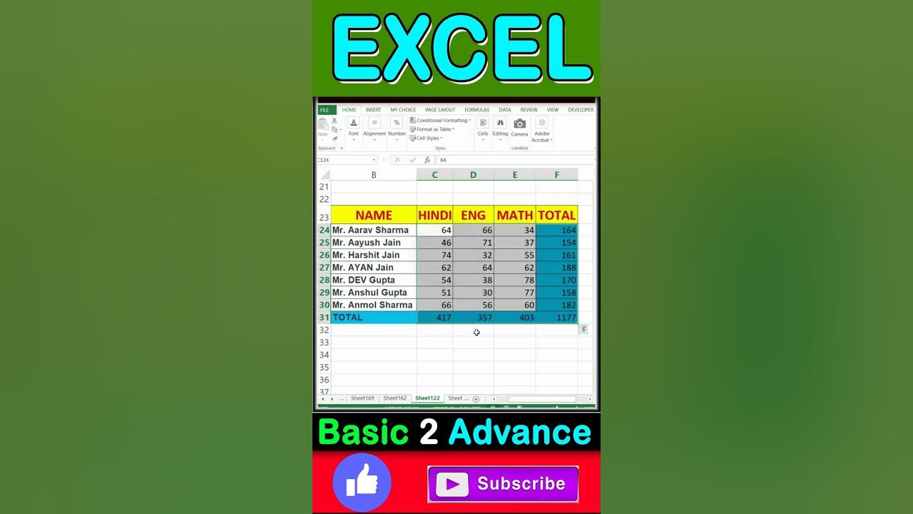 AUTO SUM IN EXCEL #exceltips #shorts #exceltricks #excel #exceltutorial - YouTube