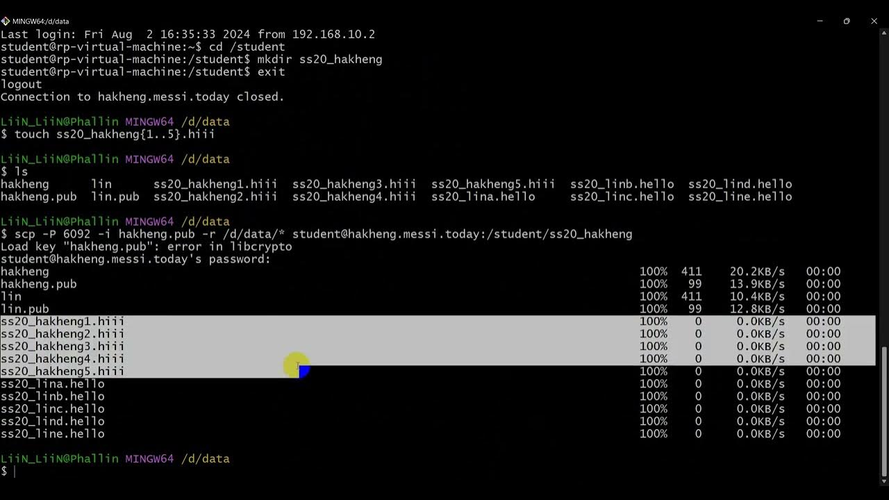 HONG HAKHENG "Remote to real server using Key with SSH&SCP" - YouTube