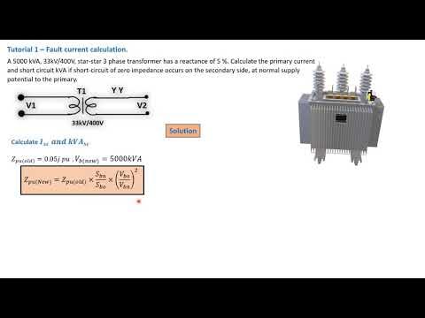 Transformer primary short circuit MVA - Fault current calculation. Tutorial 1 - YouTube