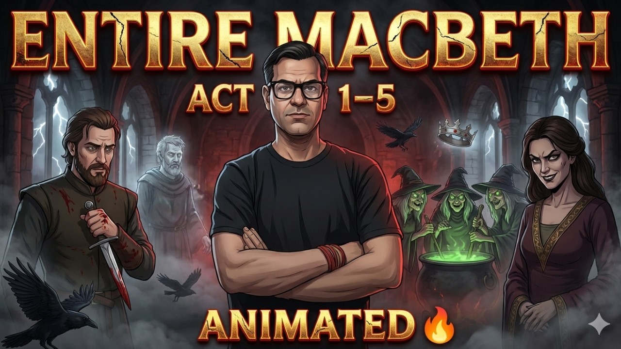 Entire Macbeth Animated | Macbeth Summary Act 1 to 5 | ISC Class 11 / ...