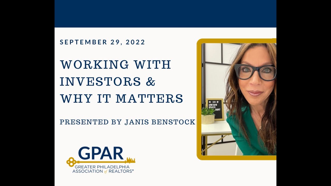 GPAR's Working with Real Estate Investors & Why it Matters Presented by ...