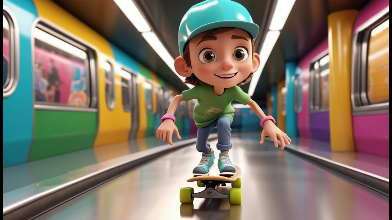Subway Surfers Mini Skater Jumps Into Adventure | Nursery Rhymes for ...