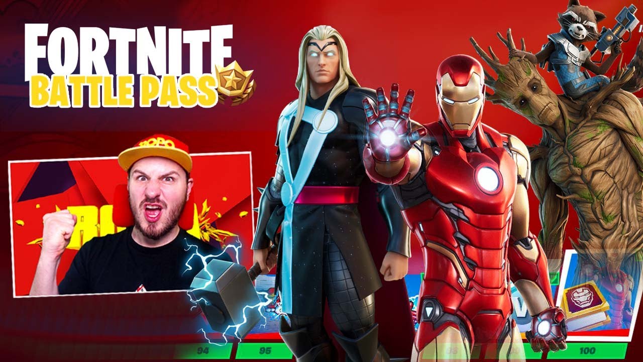 *UNLOCKING EVERYTHING* FORTNITE SEASON 4 MARVEL BATTLEPASS! - YouTube