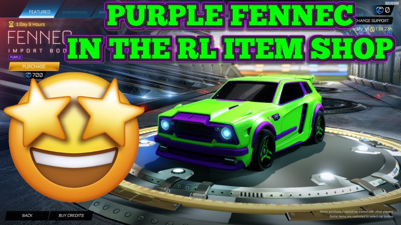 THE PURPLE FENNEC IS IN THE ITEM SHOP!!! HURRY!!!!! - YouTube