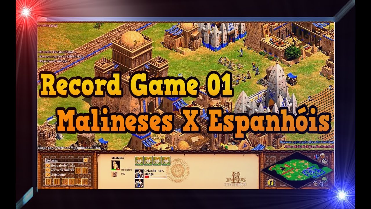 Age of Empires 2 HD 1x1 Arena Malineses X Spanish AoE2HD Gameplay PT BR ...