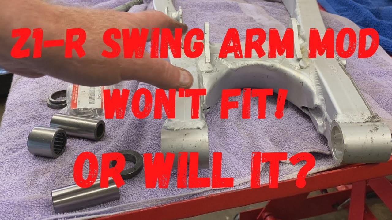 Making the Z1-R Swing Arm modification fit! Fabrication and custom work ...