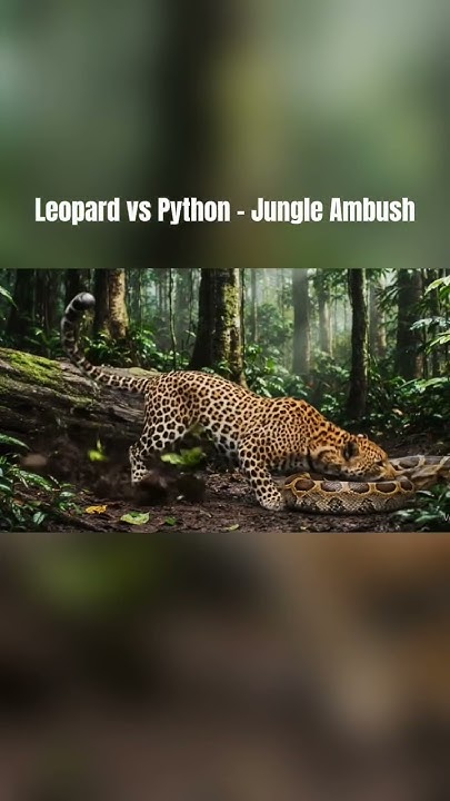 Leopard vs Python – Jungle Ambush #shortvideo #youtubeshorts #animals #leopard #python - YouTube