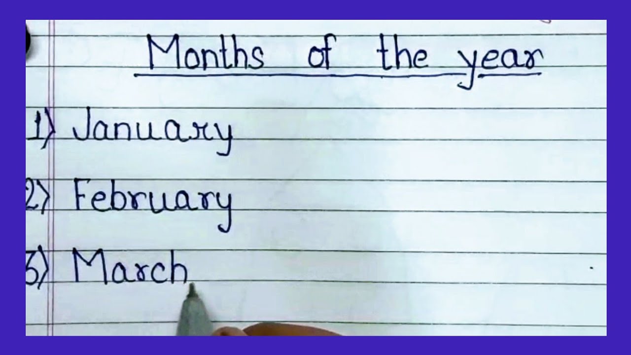 January February Months Name/January February ki Spelling/Mahino ke ...