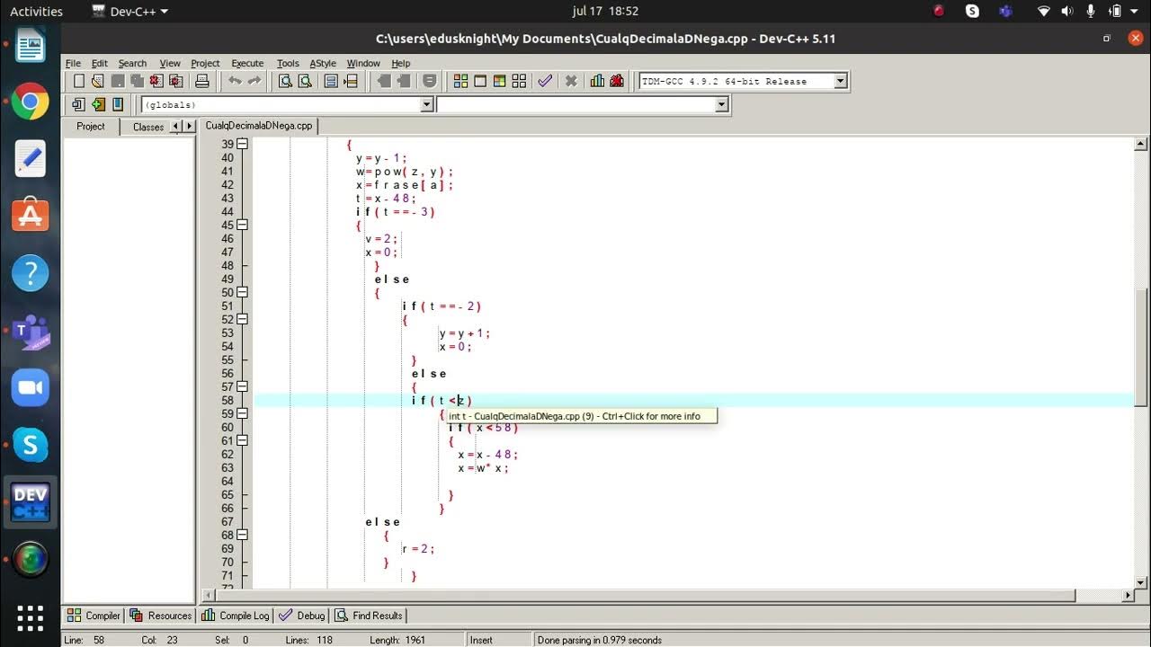 Programa en C++ que hace la conversión de Binario, Octal, Hexadecimal ...