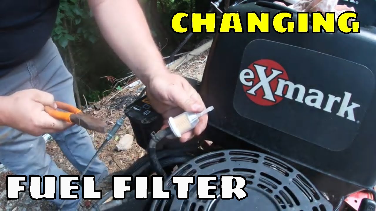 How to Change Fuel Filter on Kawasaki FS481V (Exmark Turf Tracer) - YouTube