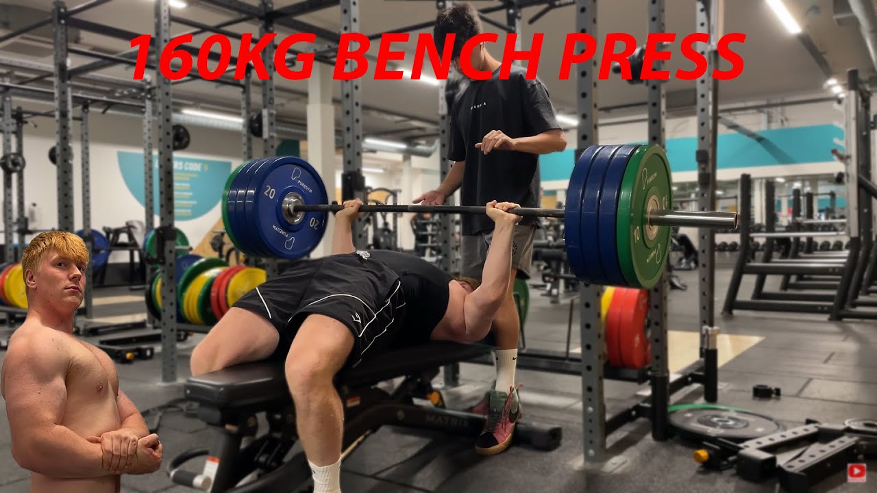 160kg CRAZY bench press + HEAVY squat! - YouTube