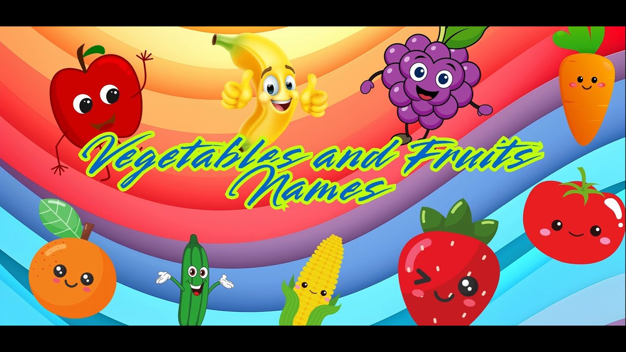 Vegetables and Fruits Name | Veggies Song | Learning song - YouTube