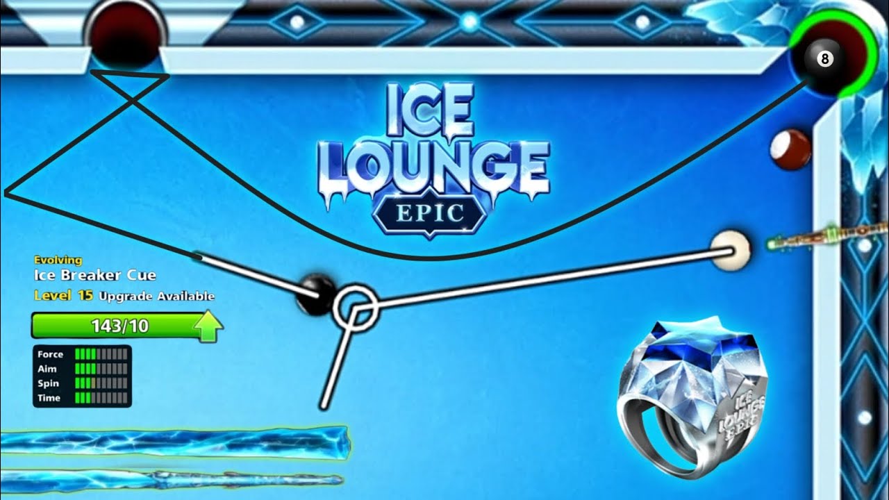 8 Ball Pool - Ice Lounge Epic 60M Table Getting Ring and upgrade Ice ...