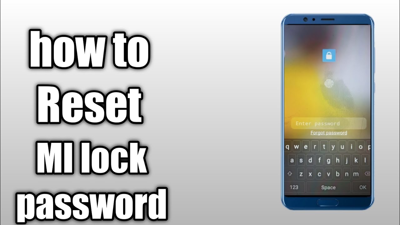 how to reset MI lock password - YouTube