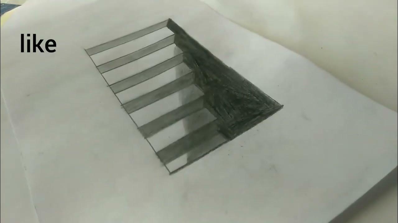 Comment Dessiner How To Draw Une Escalier En 3d 3dart Illusion