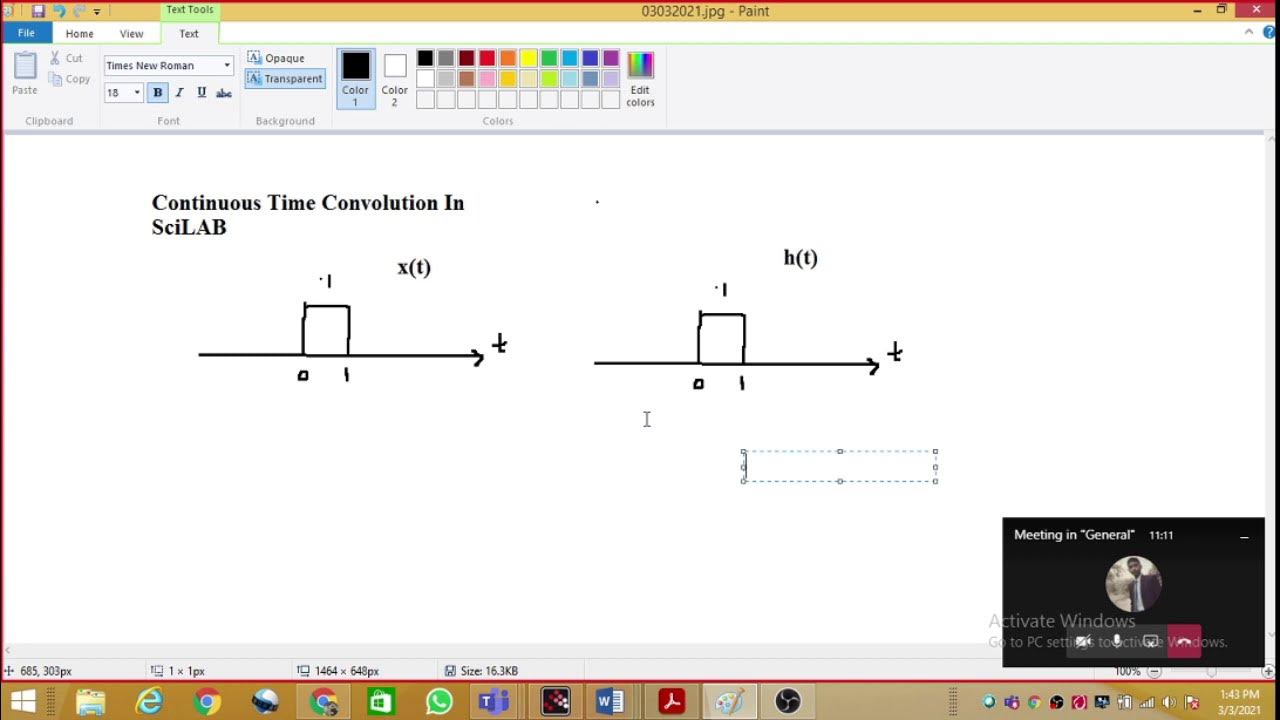 Convolution in Continuous Time Domain in SciLAB - YouTube