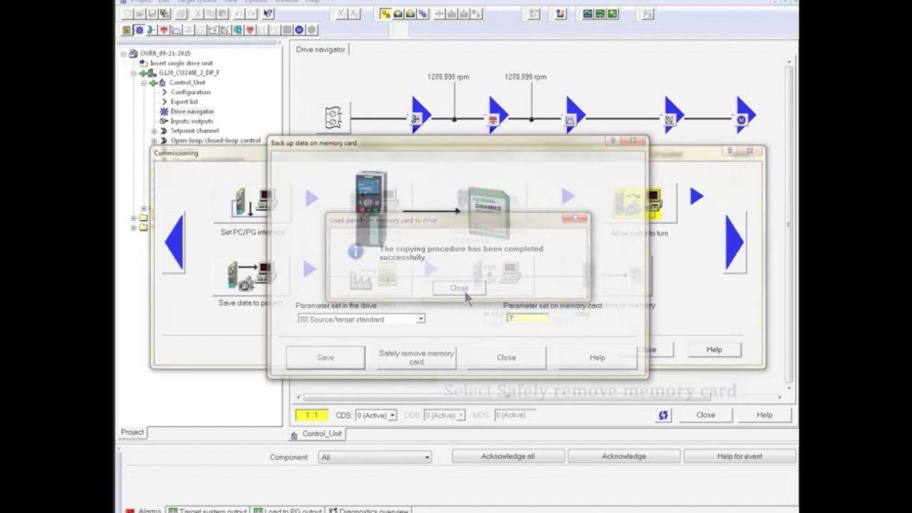 25: How to Backup Project to MMC Card via SINAMICS STARTER - YouTube