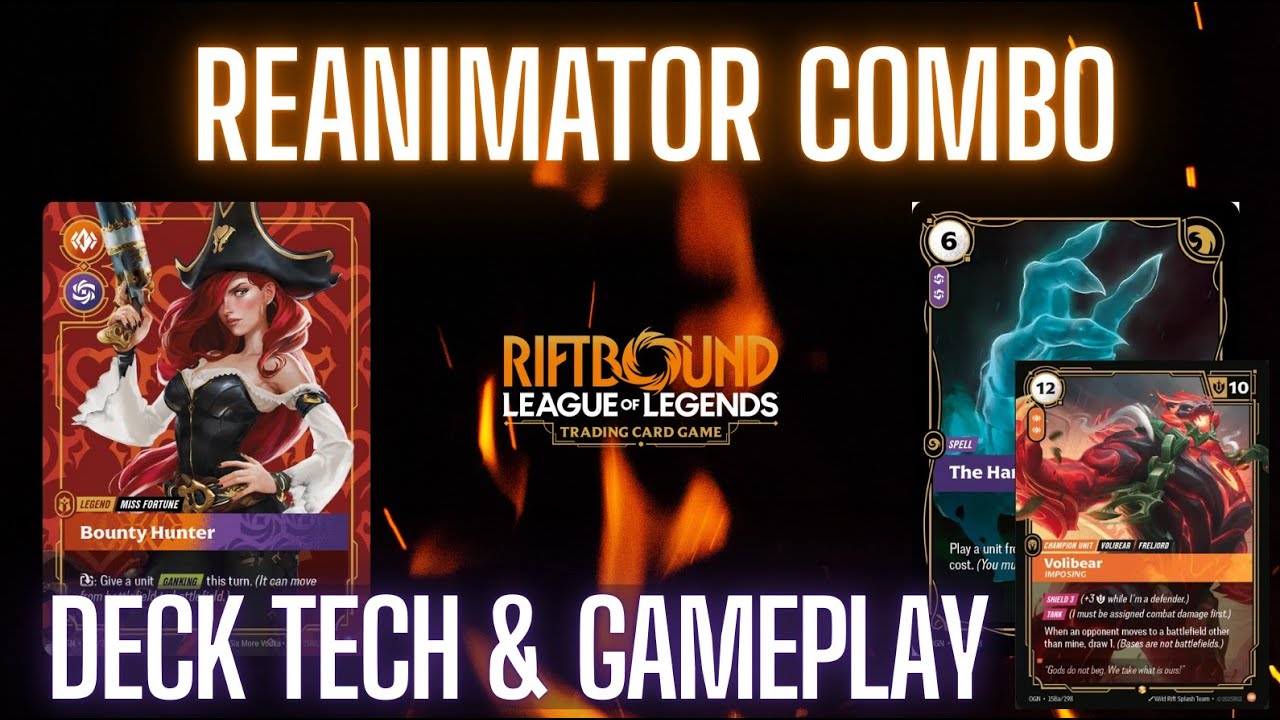 Riftbound Gameplay - Miss Fortune Reanimator Combo Deck Tech and ...