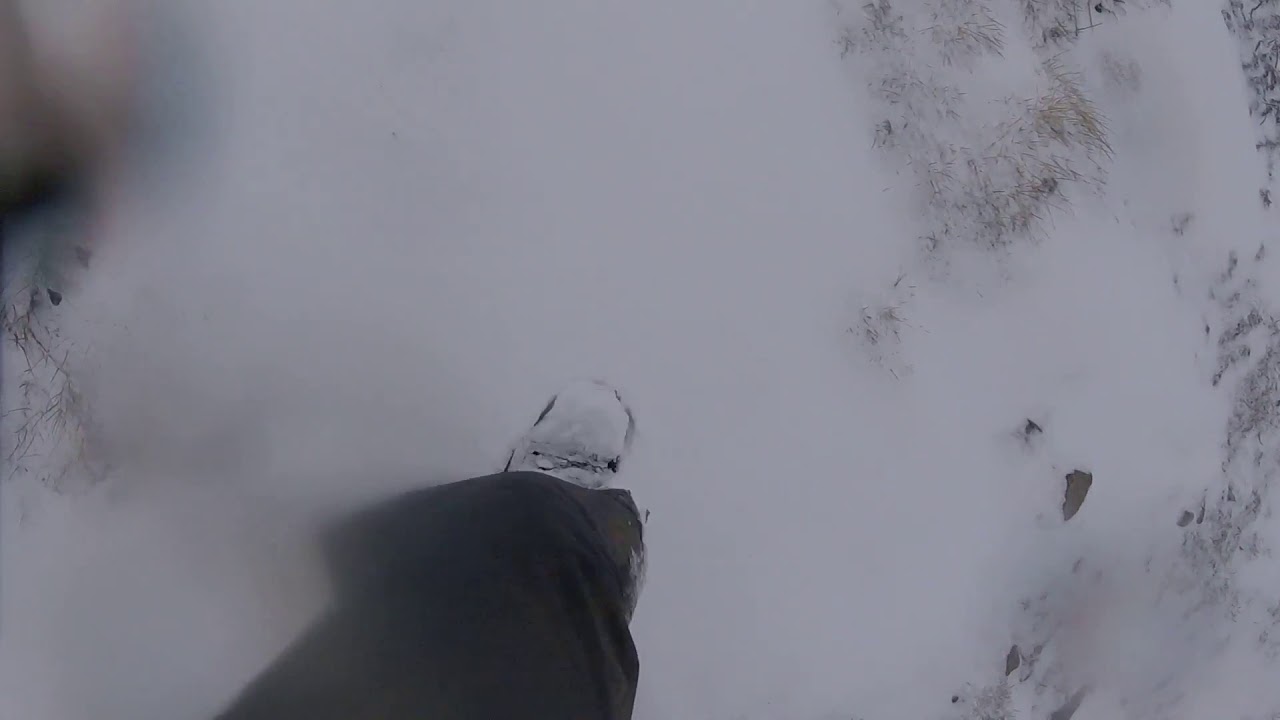 Trudging through snow - YouTube