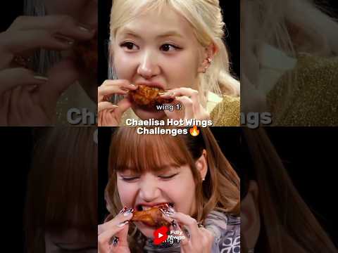 Rosé and Lisa hot wings challenge🔥🥵 #blackpink #rosé #lisa #hotwings