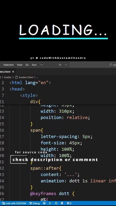 Loader In Html And Css Html Css Coding Shorts Viral Trending Feedshorts Youtube