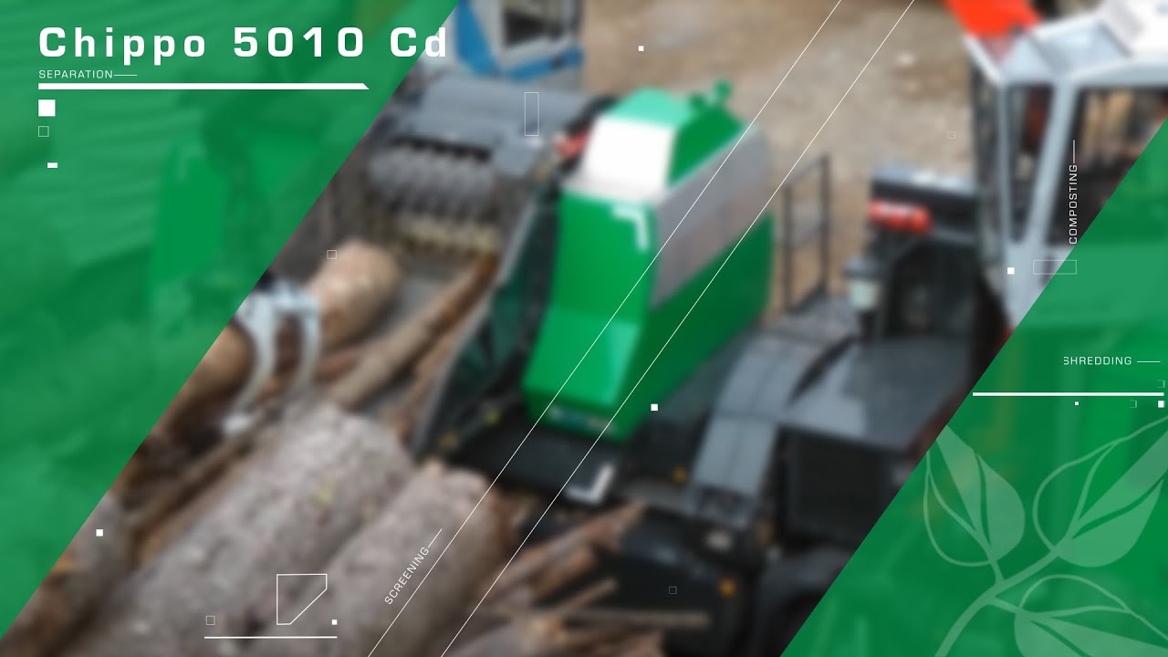 Chipping of logs with Komptech Chippo 5010 Cd - YouTube