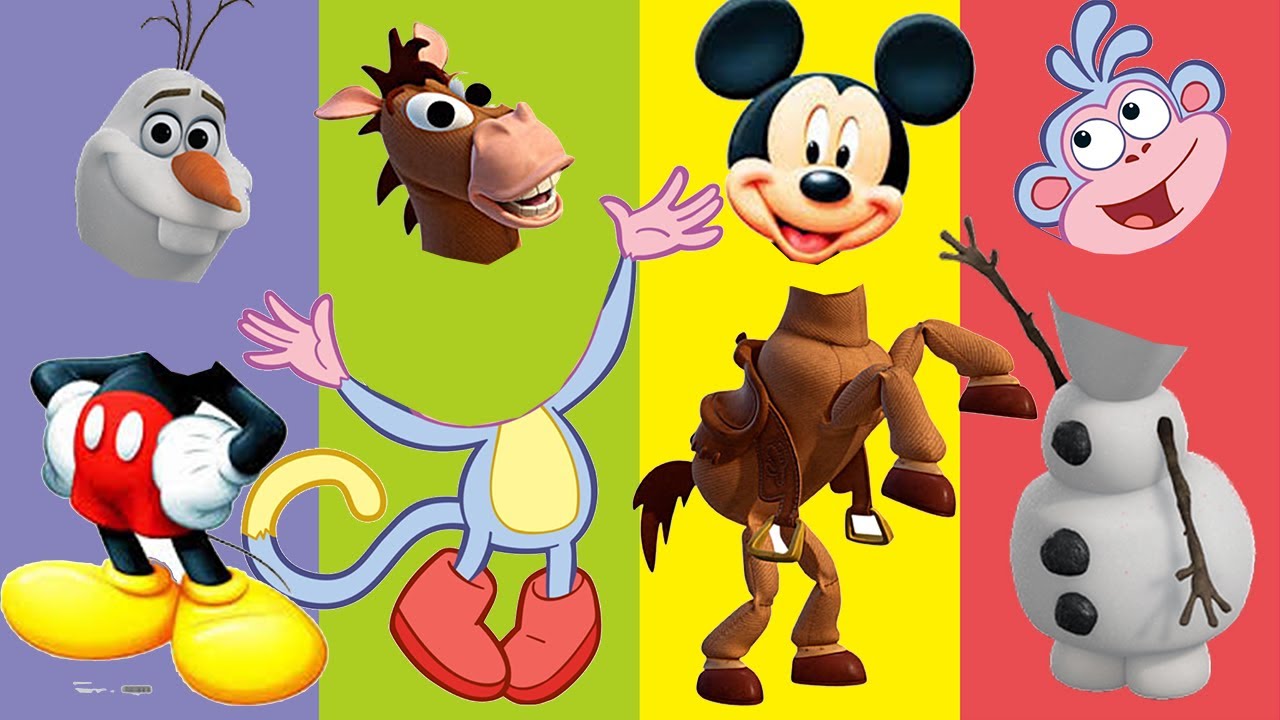 Wrong Heads Mickey Mouse Olaf Frozen Boot Dora explorer Hourse The Toy ...