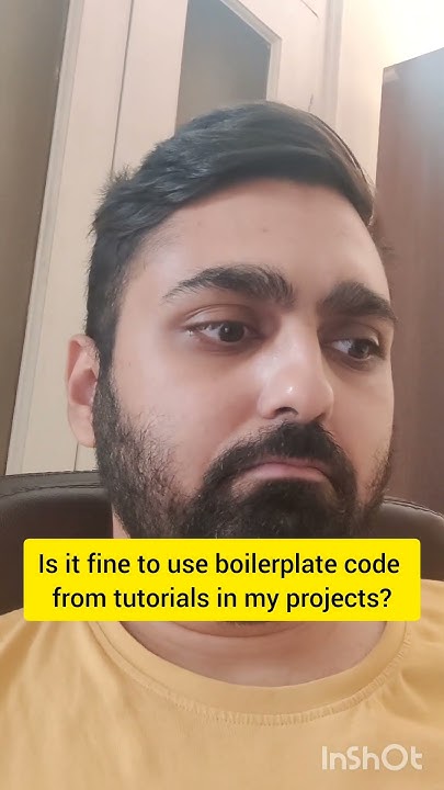 is it fine to use boilerplate code from tutorials in projects? #softwareengineer #coding - YouTube