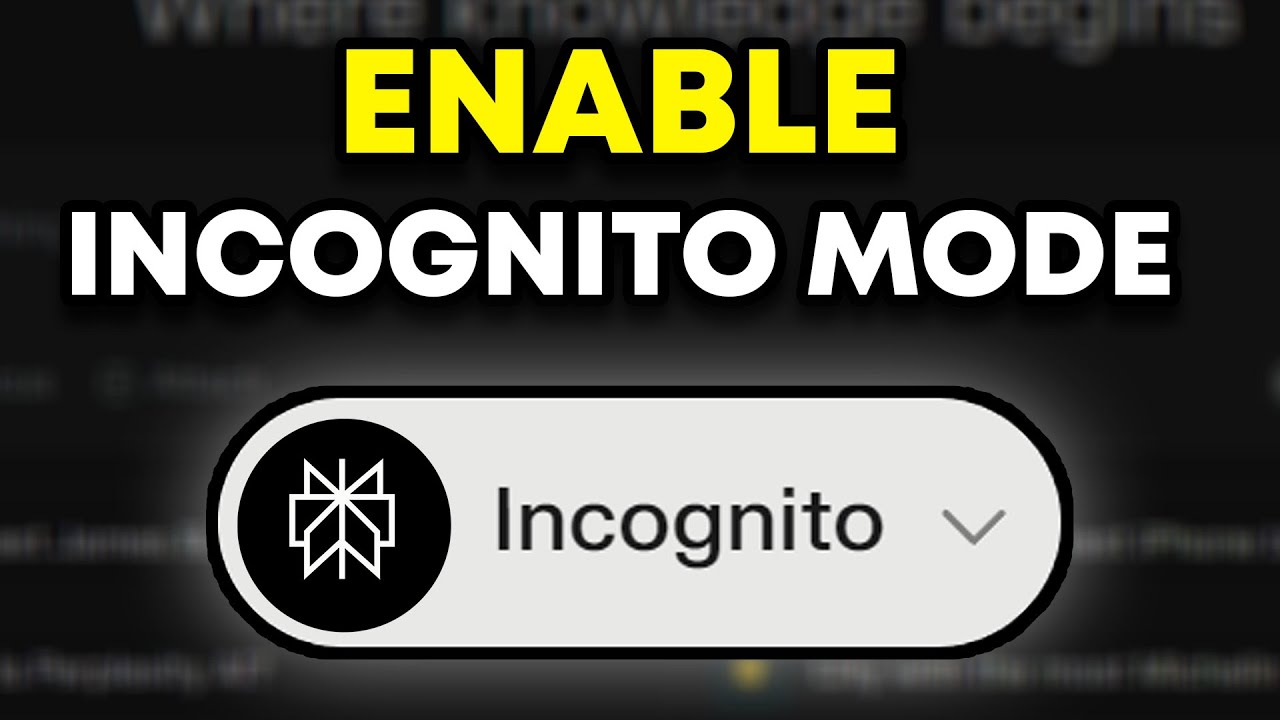 How To Enable Incognito Mode In Perplexity AI | Quick & Easy - YouTube