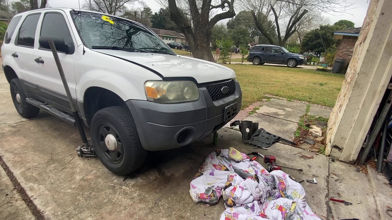 2005 ford escape.. How to Replace Oil Pan..... como quitar el carter de ...