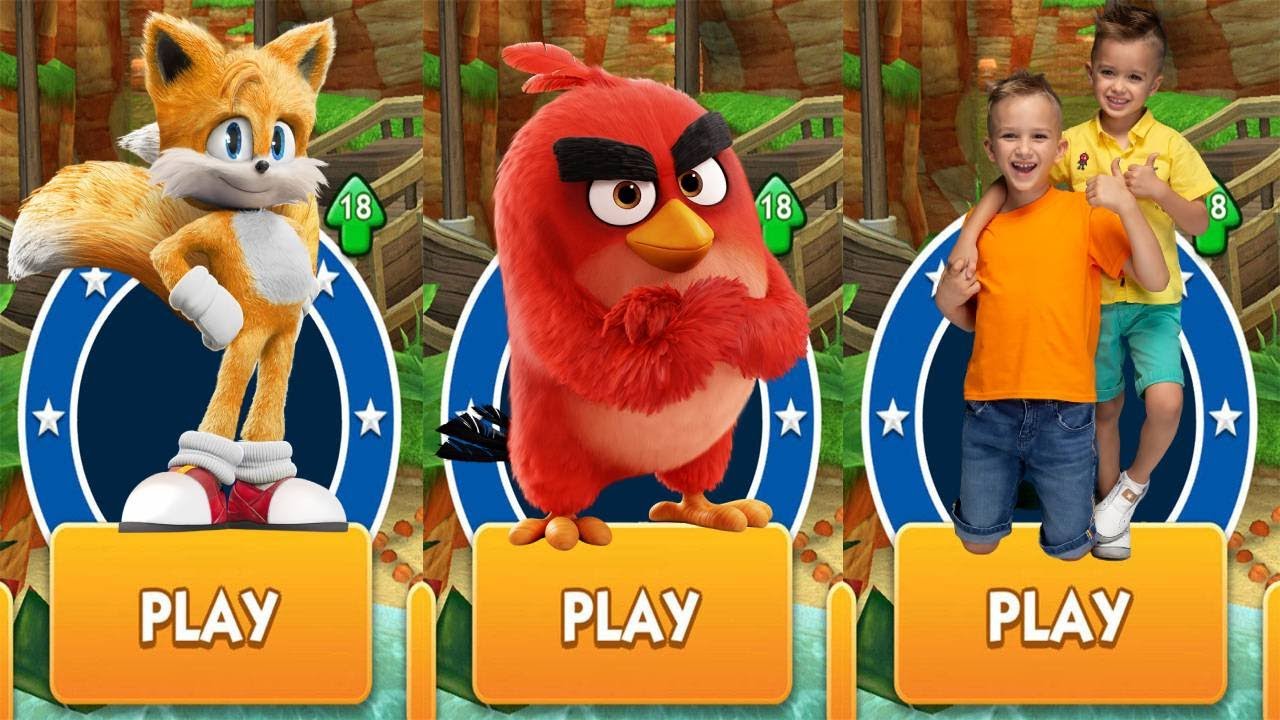 Movie Tails vs Red from Angry Birds vs Vlad and Nikita Subway Run vs ...