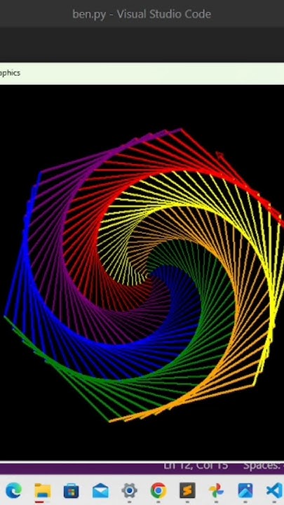 Rainbow benzene using python #computer #education #python #turtle #coding - YouTube