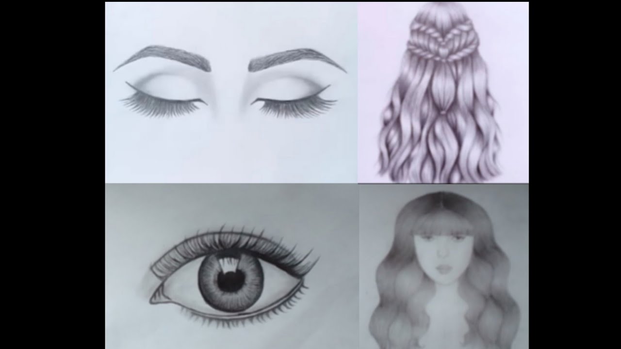 How to draw 4 easy drawing ideas ll Pencil sketch for bigginners - step ...