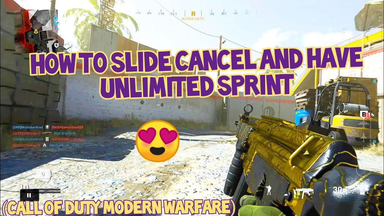 HOW TO SLIDE CANCEL & HOW TO GET UNLIMITED SPRINT on "CALL OF DUTY ...