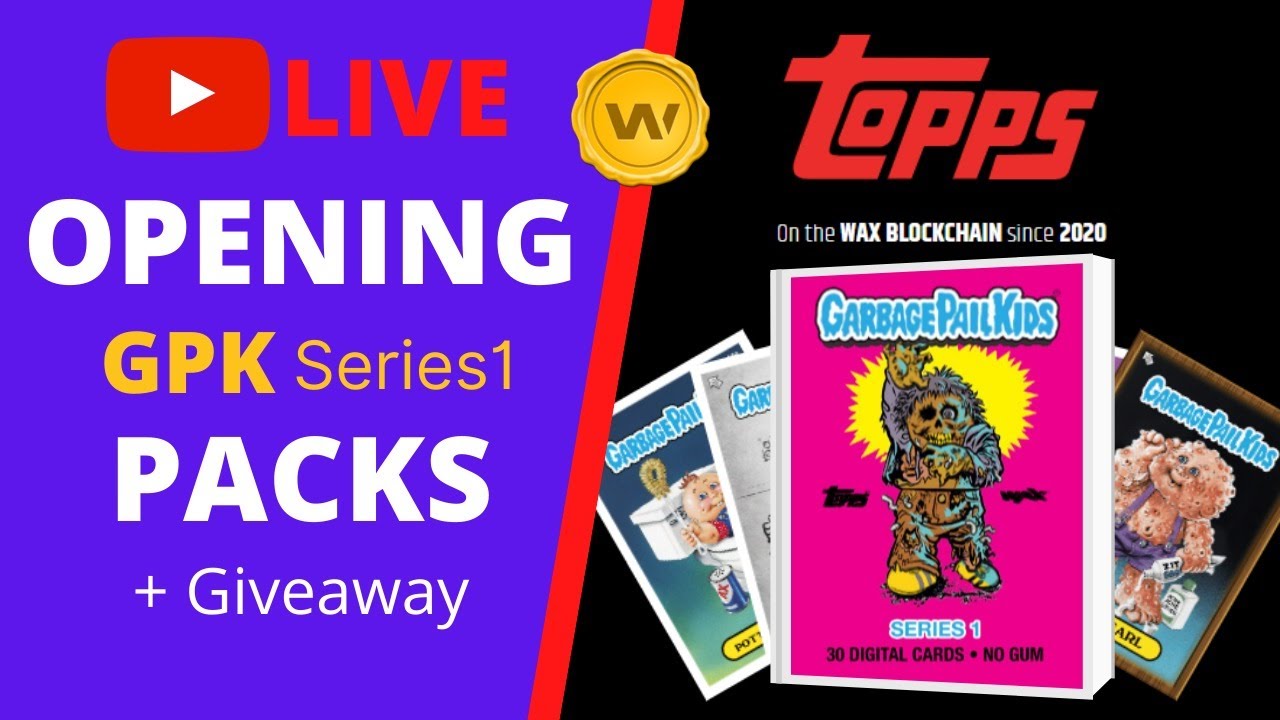 Opening 20+ MEGA GPK Packs LIVE - WAX Digital Topps GPK Cards - YouTube