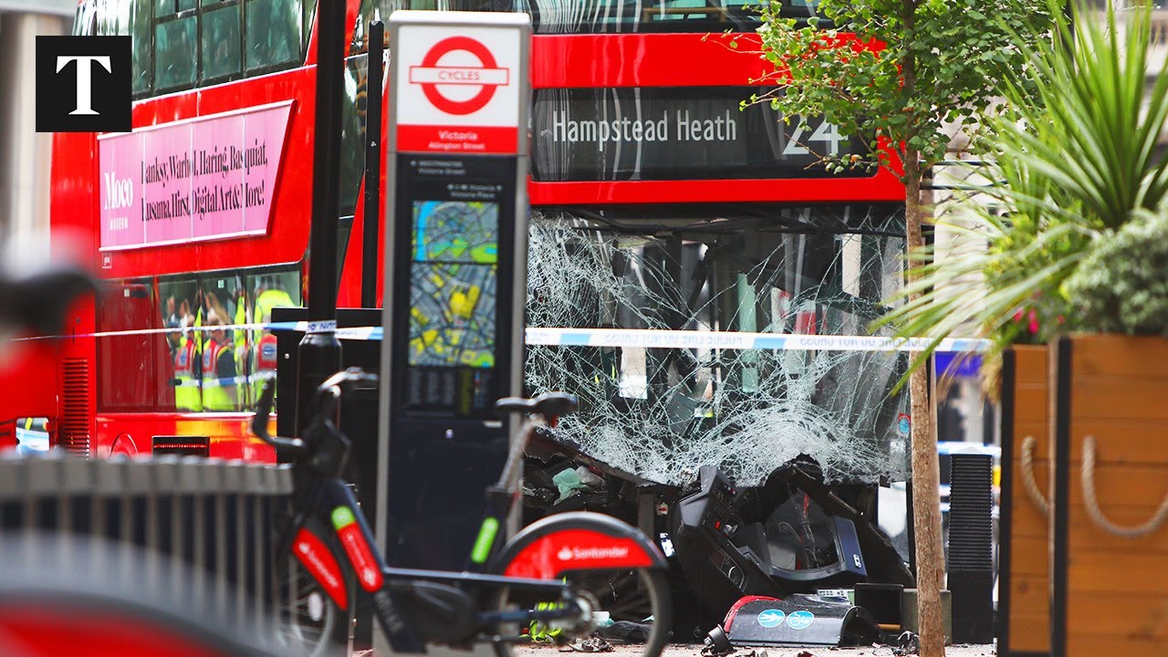 London Bus Crashes into Pedestrians as 15 Rushed to Hospital - YouTube