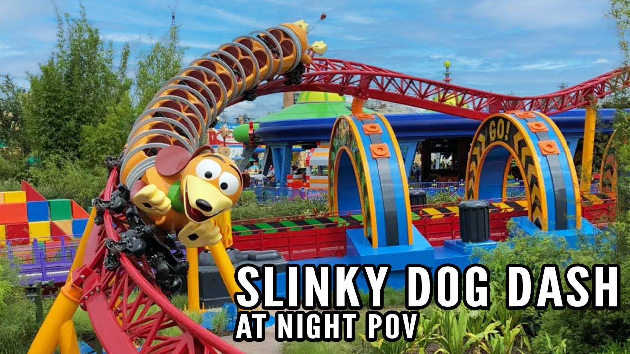 Slinky Dog Dash at Night POV - YouTube
